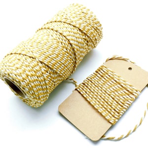 Baker's Twine 10-meter String Rope, White and Blond Cotton, 2 Mm Thick ...