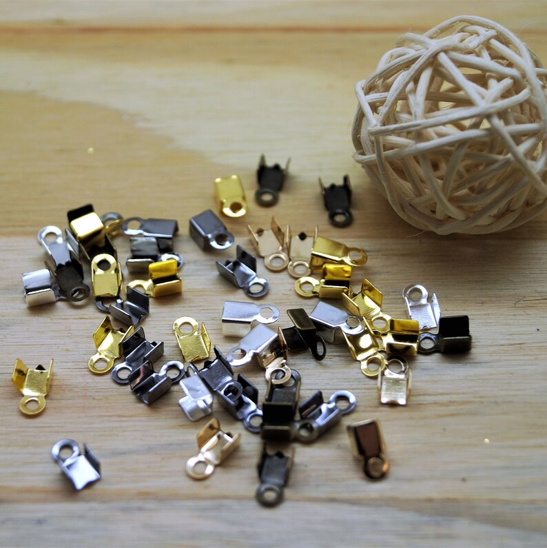 100 Silver End Caps 2 Mm | Etsy