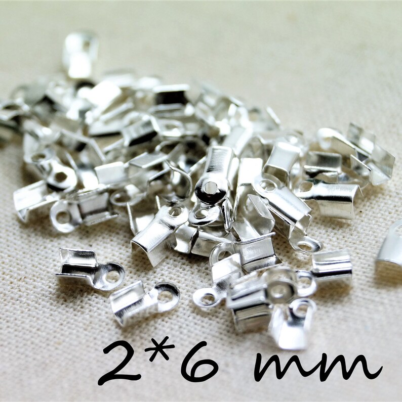 100 Silver End Caps 2 Mm - Etsy
