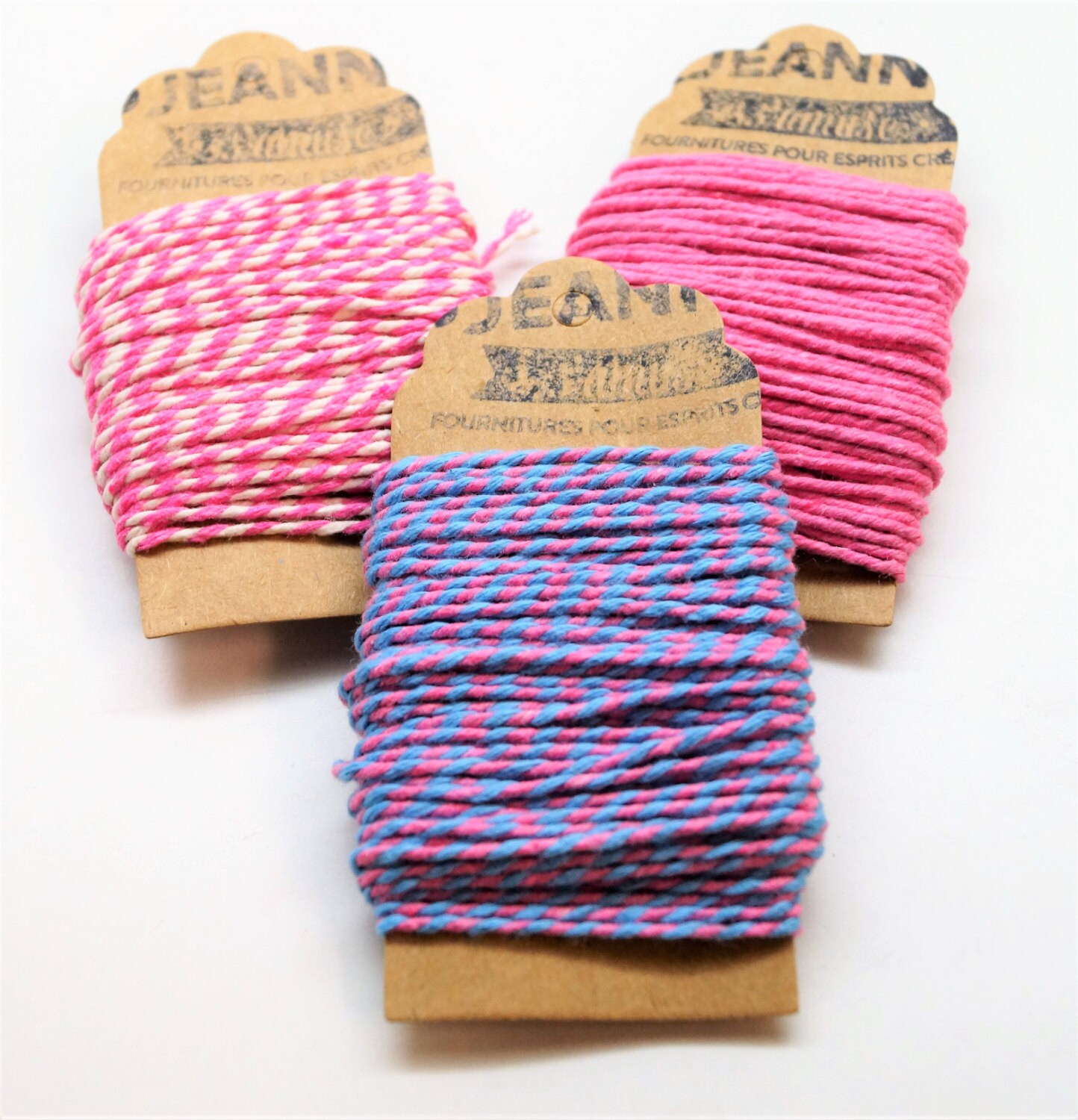 Kit 3 coupons cotton strings baker's twine pinl | Etsy