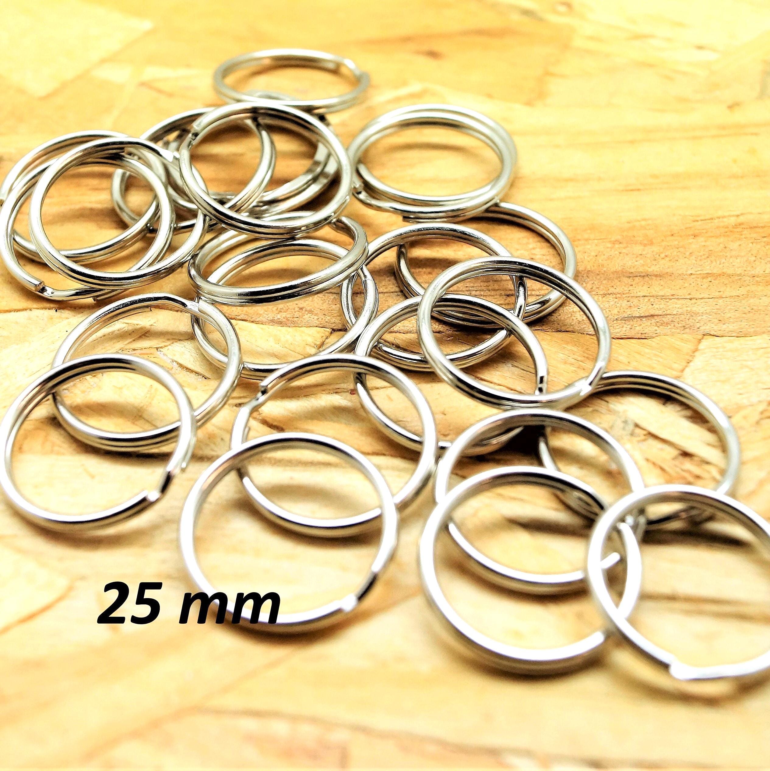 Key Rings With a Silver Color and Set of 20, Diam. 25 Mm - Etsy