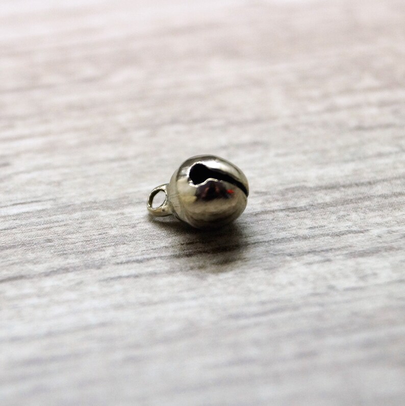 Silver Bell Charm 6 Mm | Etsy