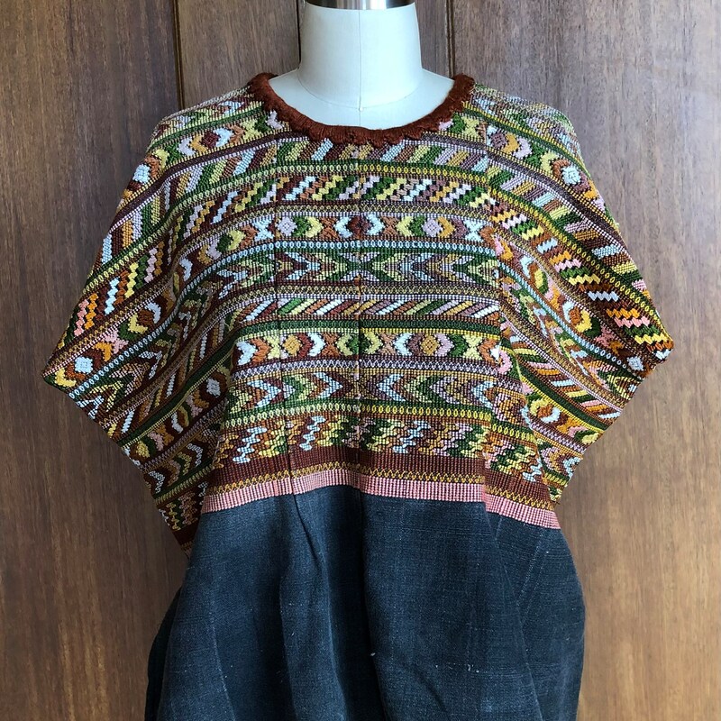 Huipil Poncho - Etsy