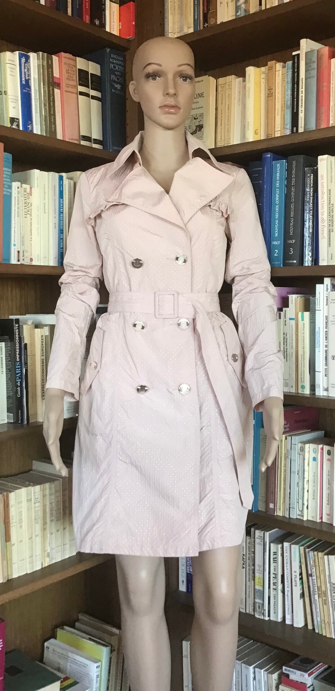 Pink Trench Coat Pale Pink Spring Coat Light Weight Pastel Pink Belted ...