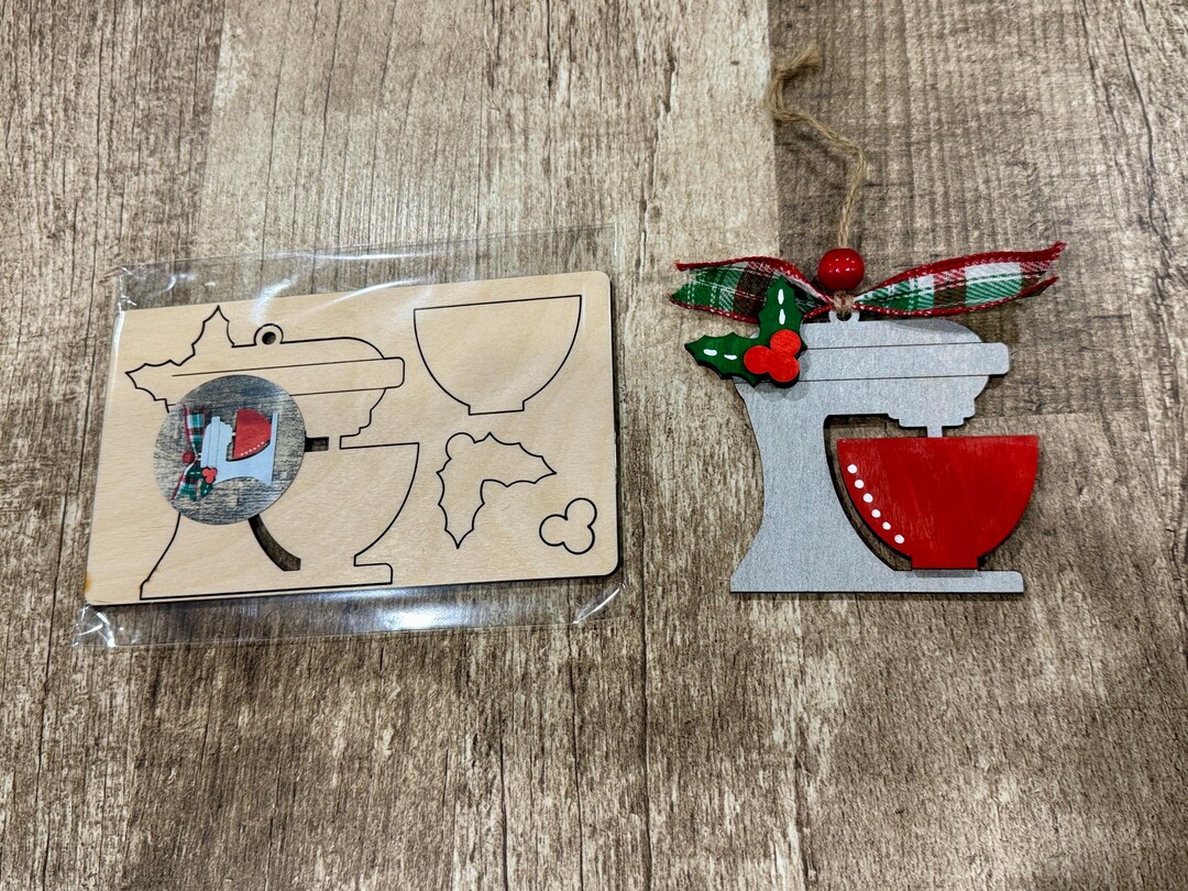 DIY Christmas Mixer Craft Ornament (paint Your Own) - Etsy