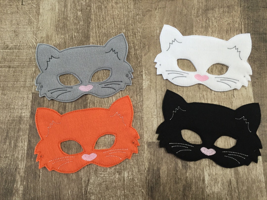 Kitty Cat Felt Mask for Dress Up, Costume, Pretend Play, Cosplay - Etsy