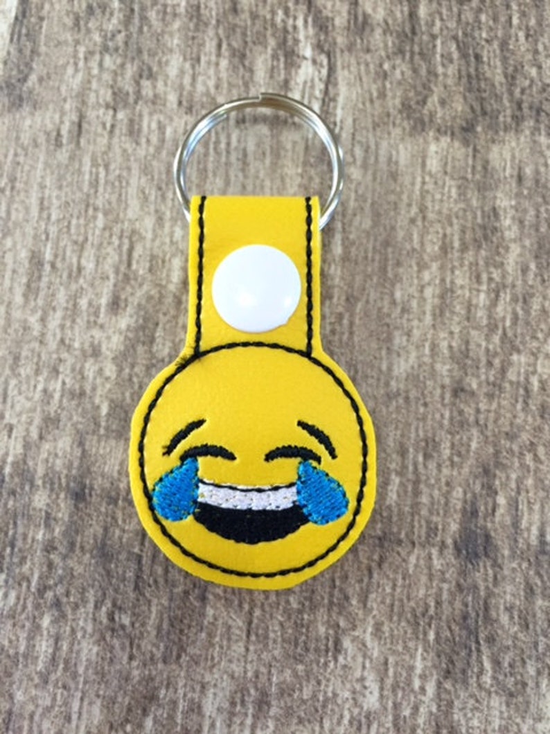 Emoji Emoticon Mini Key Fob Key Chain Snap Tabs Emoji Gift | Etsy