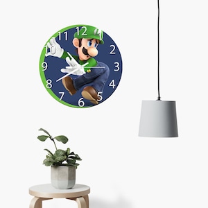 Wall Clock Mario Kids Clock Luigi Kids Wall Clock Theme Clock Gift for ...