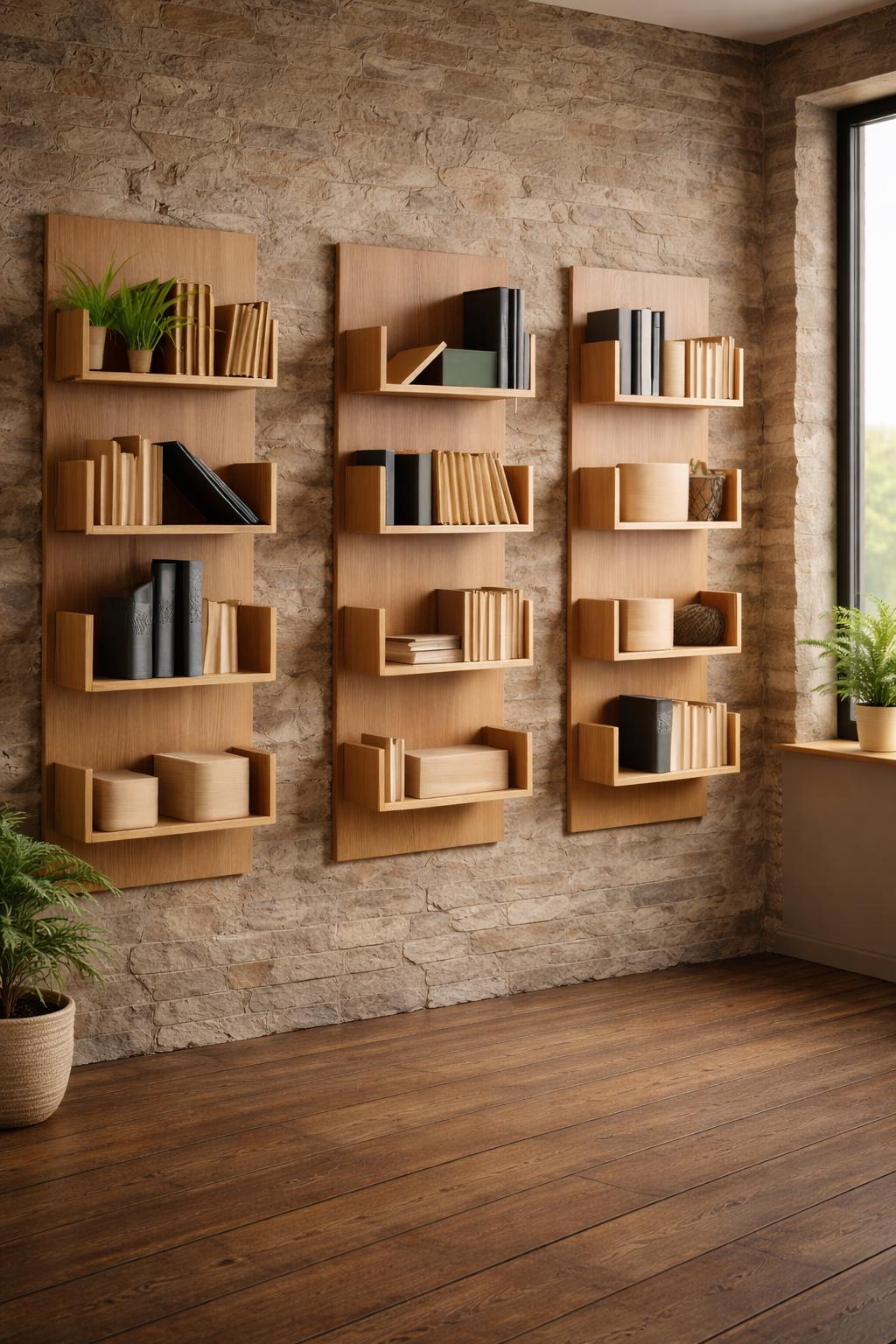 Floating Bookshelf Set – Modern Modular Wall Shelves, Minimal Decor ...