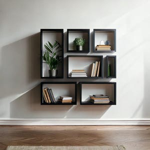 Wall Bookshelf Floating Book Shelves Floating Modern Bookshelves Wall ...