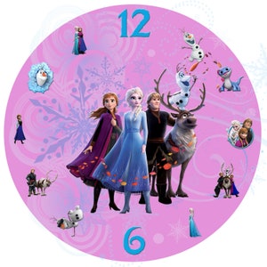 Kids Clock Frozen Wall Clock Decor for Kids Room Wall Clock Frozen ...