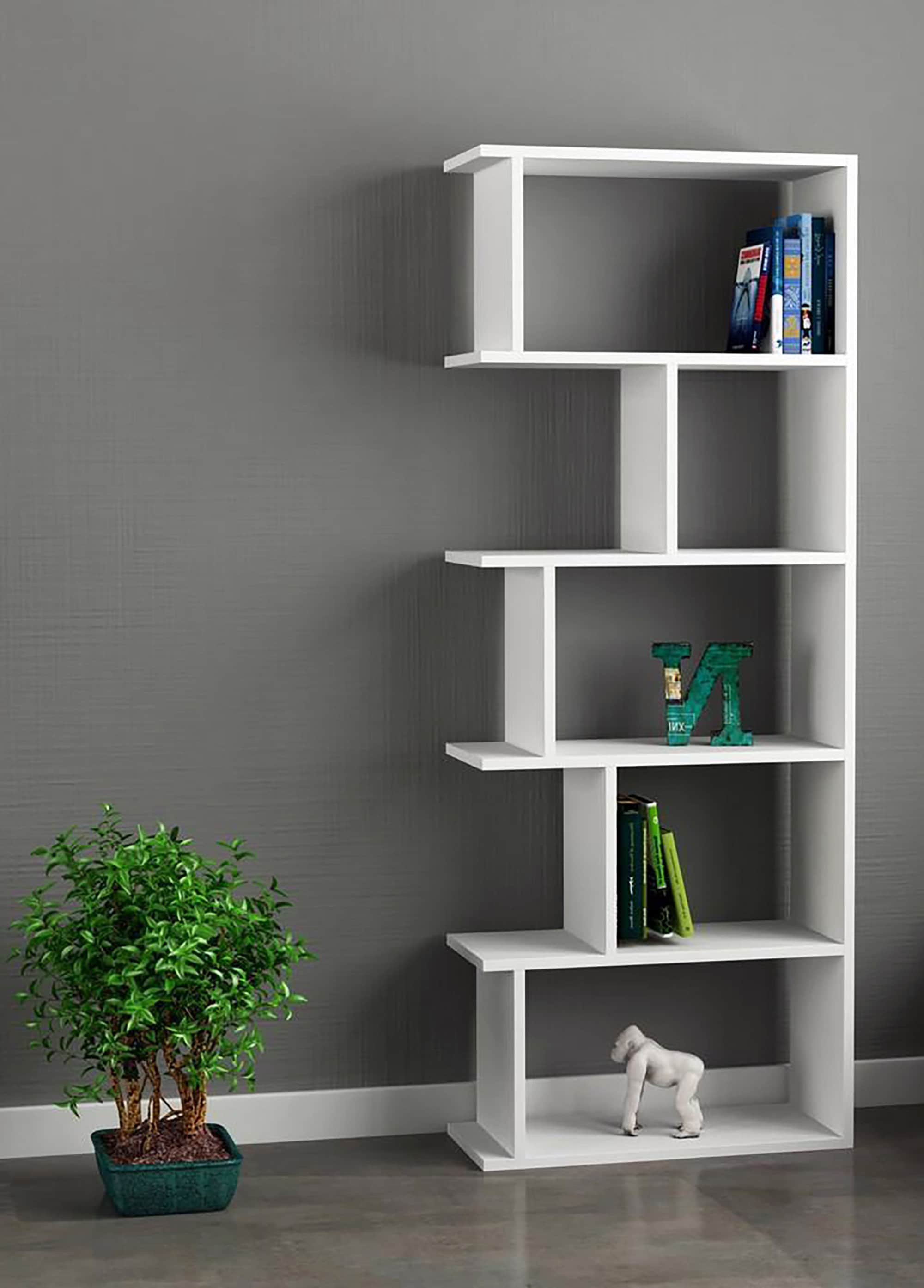 Modular Bookcasesmall Bookshlevesmodern Asymmetrical - Etsy