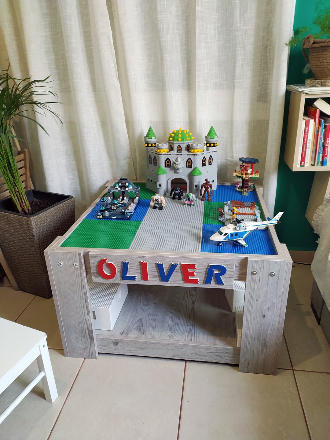 Activity Table for Kids Learning Table Building Blocks Game Table ...