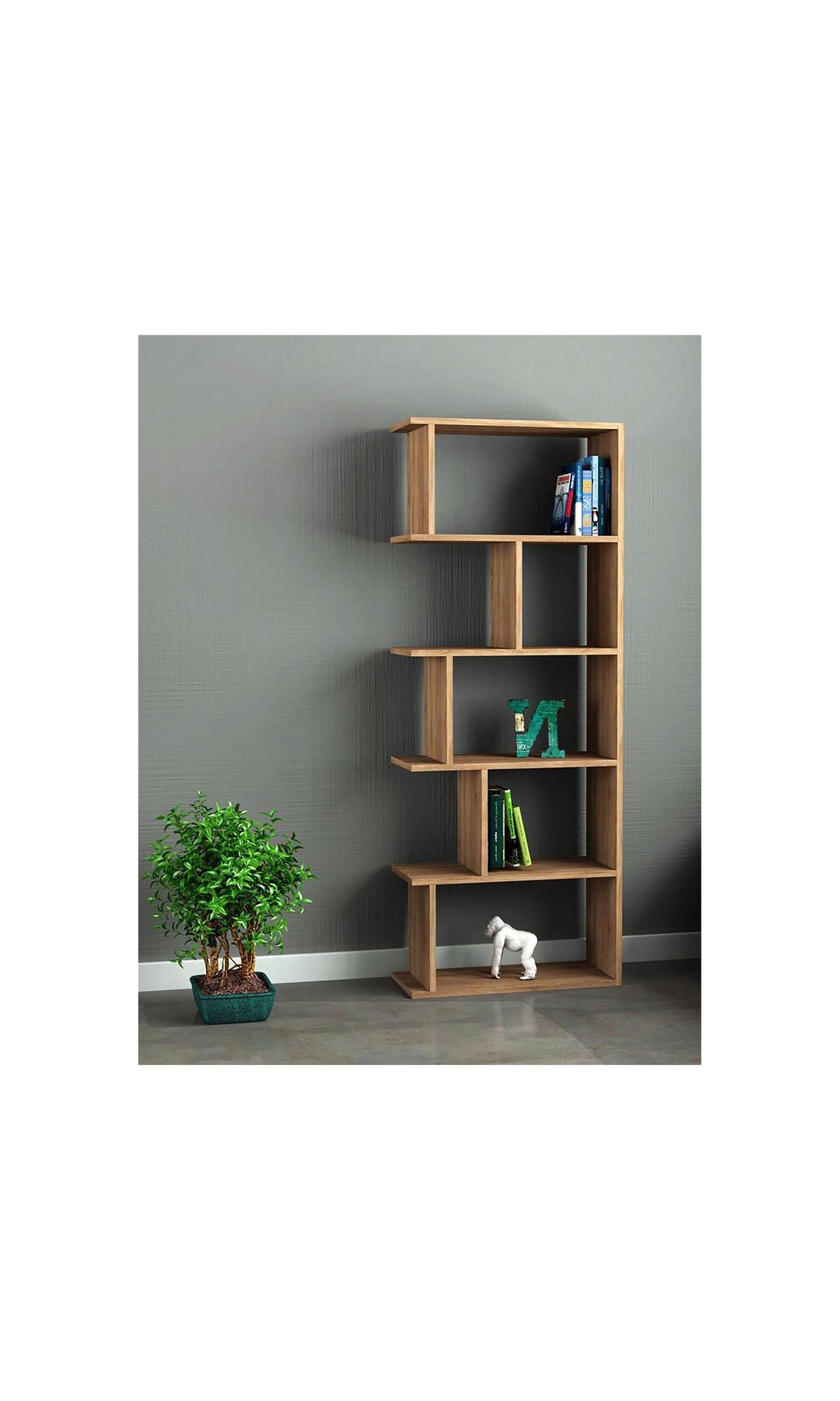 Modular Bookcase,small Bookshleves,modern Asymmetrical Bookshelf ...