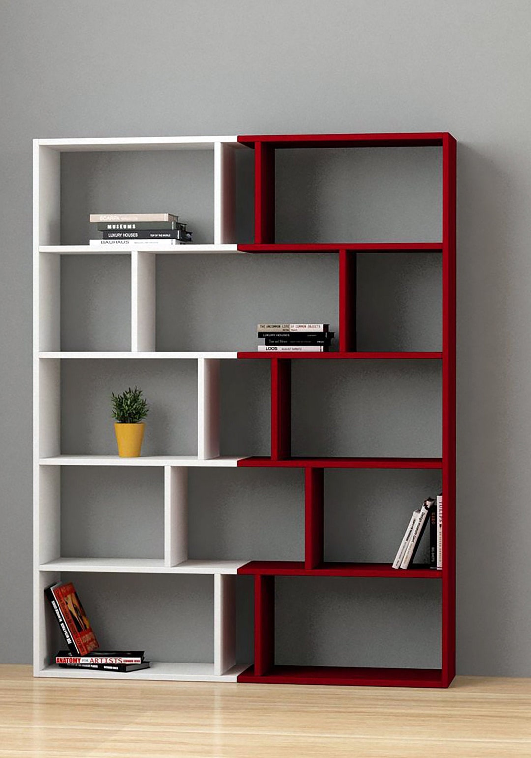 Two-tone Bookcase Set: Modern Living Room Shelves - Etsy