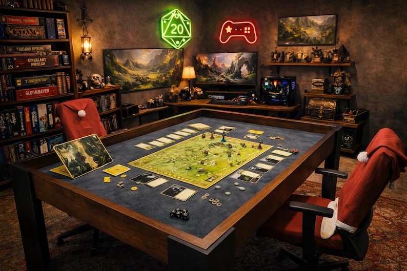 Handmade Board Game Table for Dnd RPG With Felt Gaming Surface - Etsy UK
