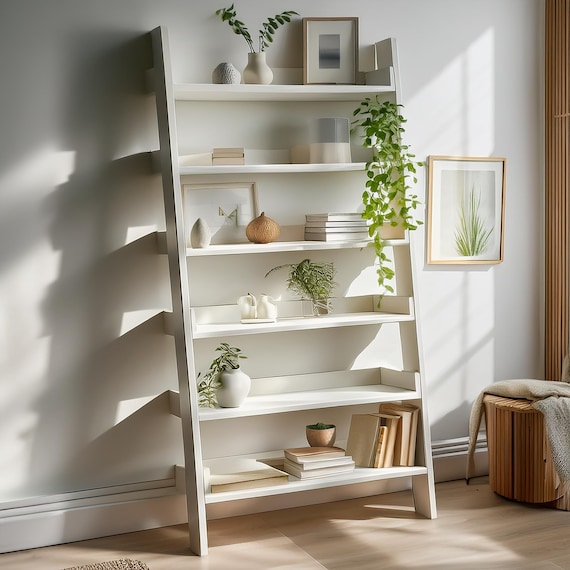 Natural ladder shelf store