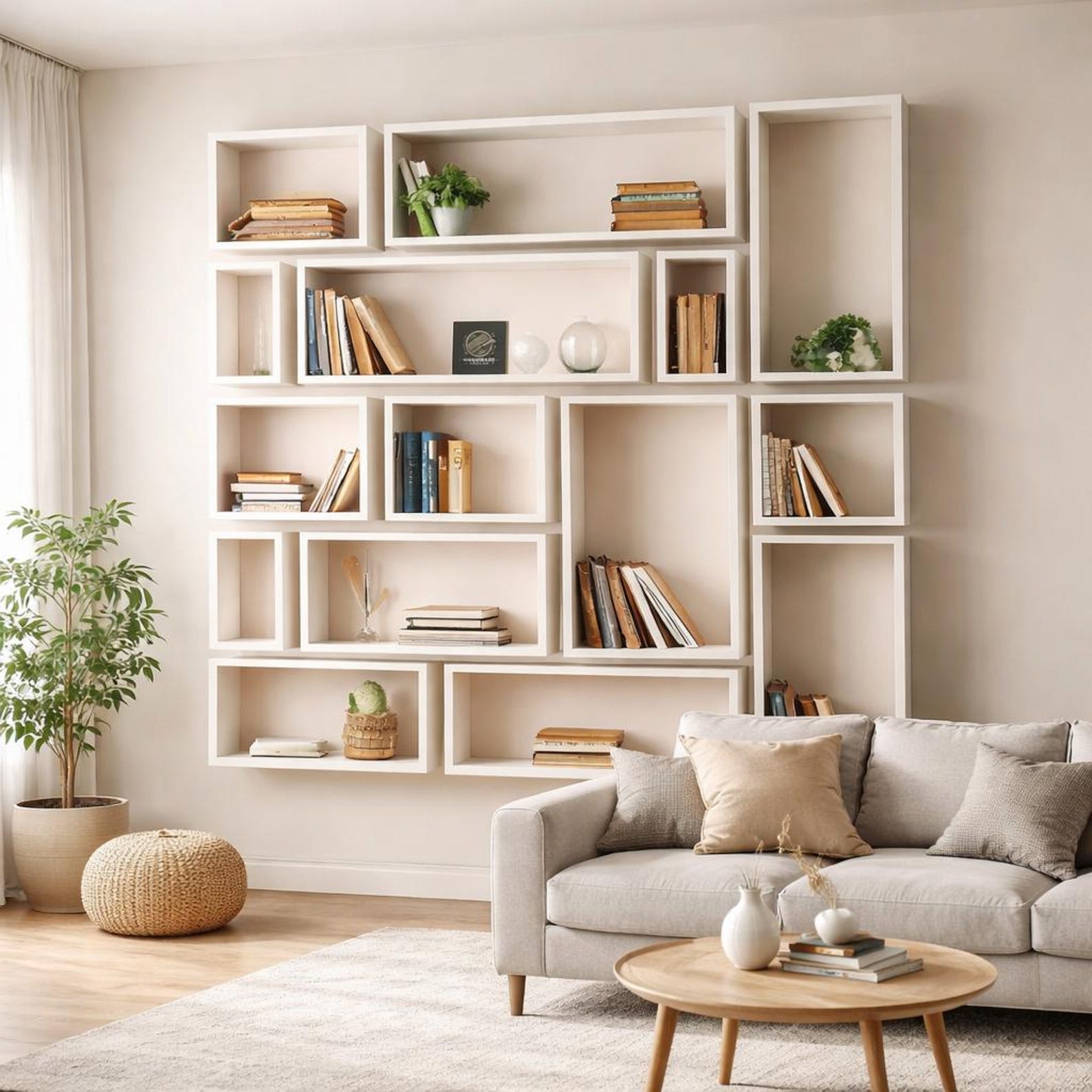 Wall Shelves: Asymmetrical Modern Modular Floating Shelves - Etsy