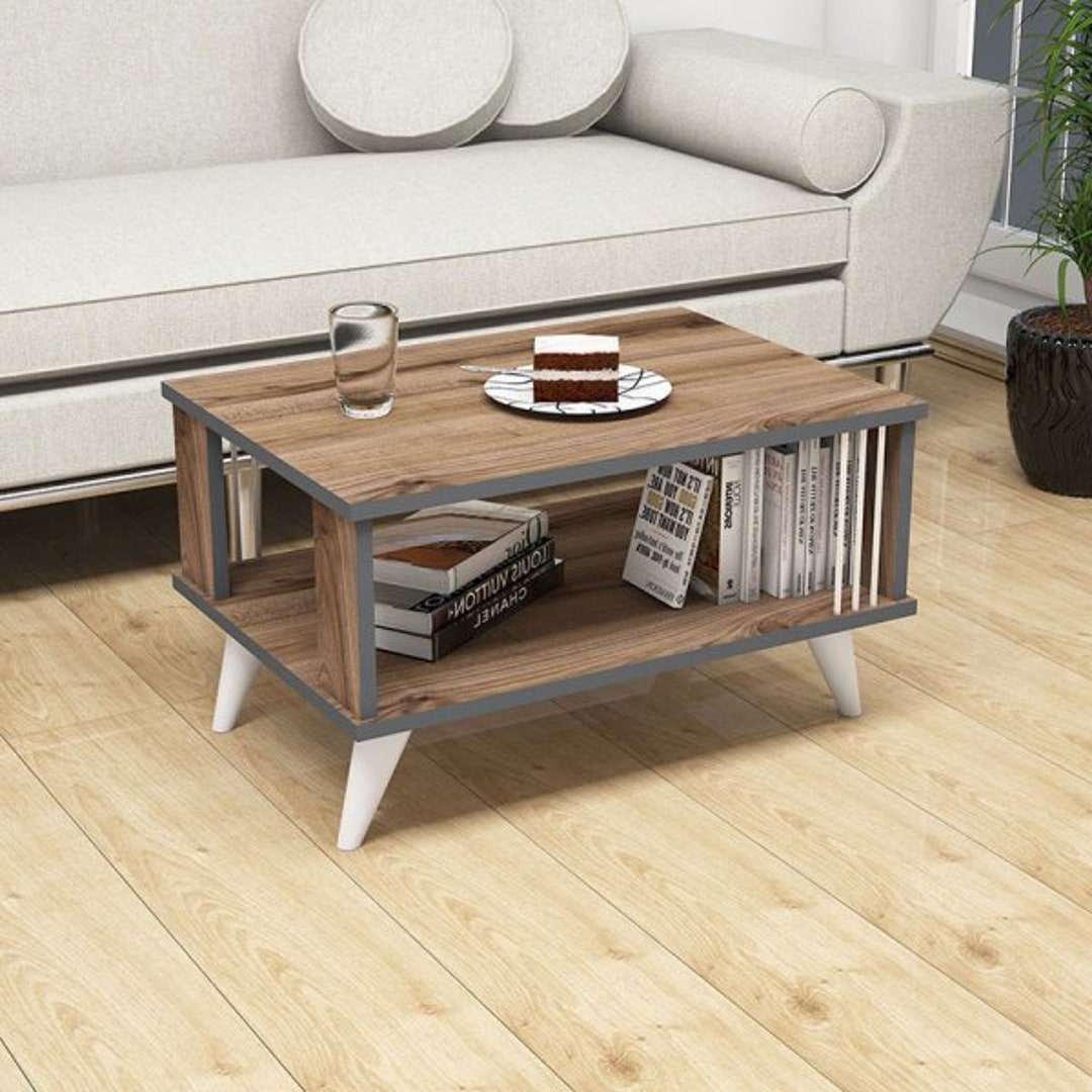 Rectangular Walnut Coffee Table,small Coffee Table,coffee Table With ...