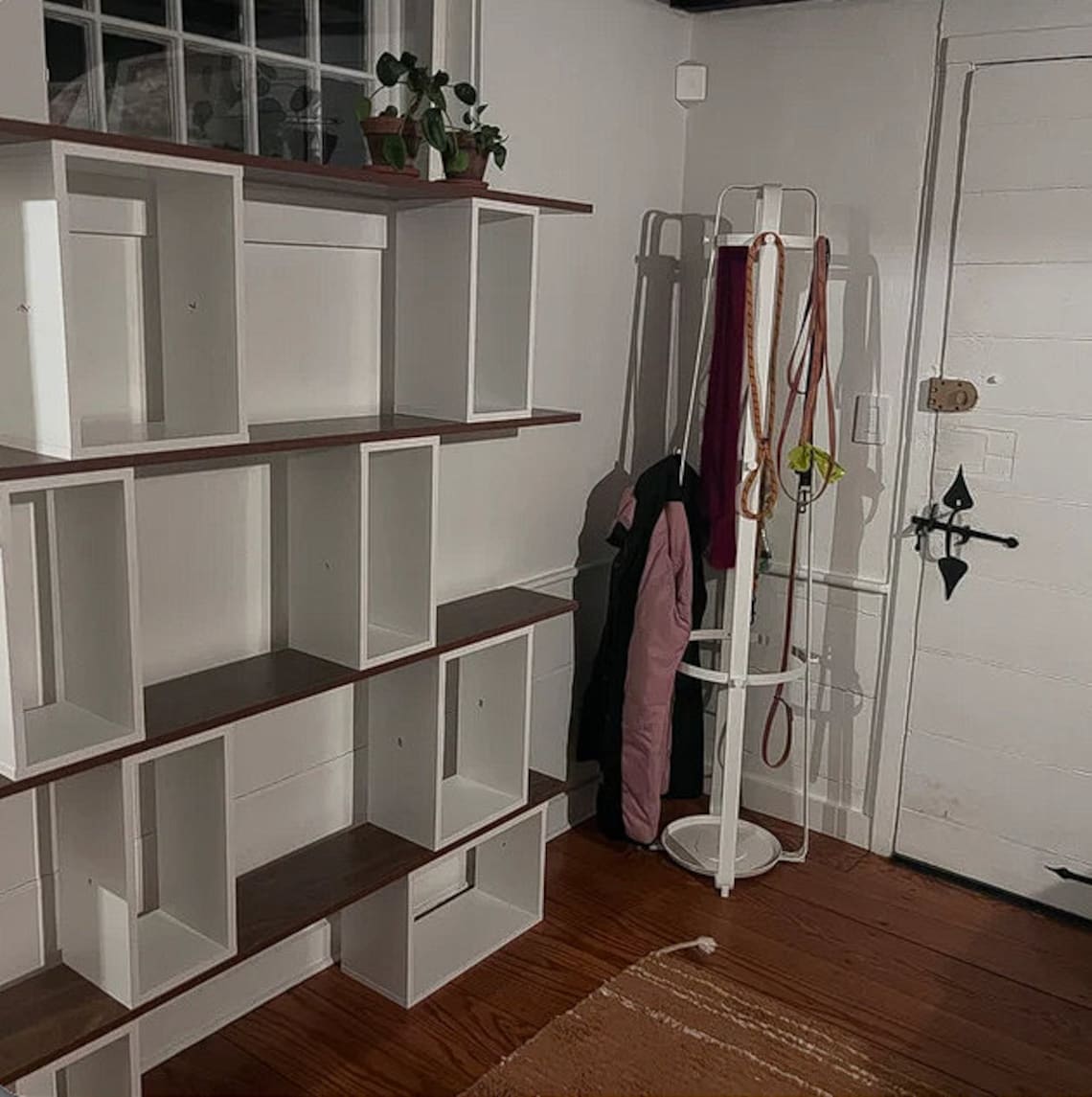 Modern White & Geometric Bookcase: Customizable Shelving - Etsy UK