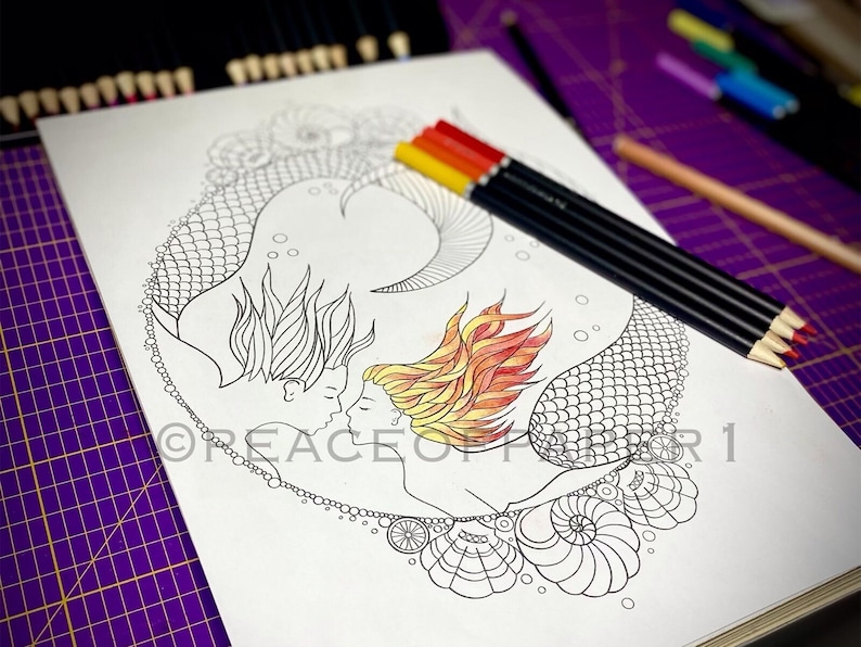 Coloring Pages, Ocean Themed, All Hand Drawn by Me. - Etsy