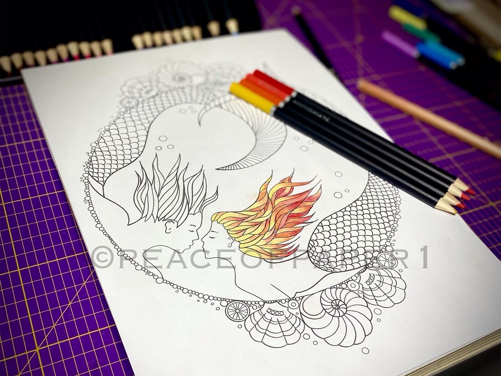 Coloring Pages, Ocean Themed, All Hand Drawn by Me. - Etsy