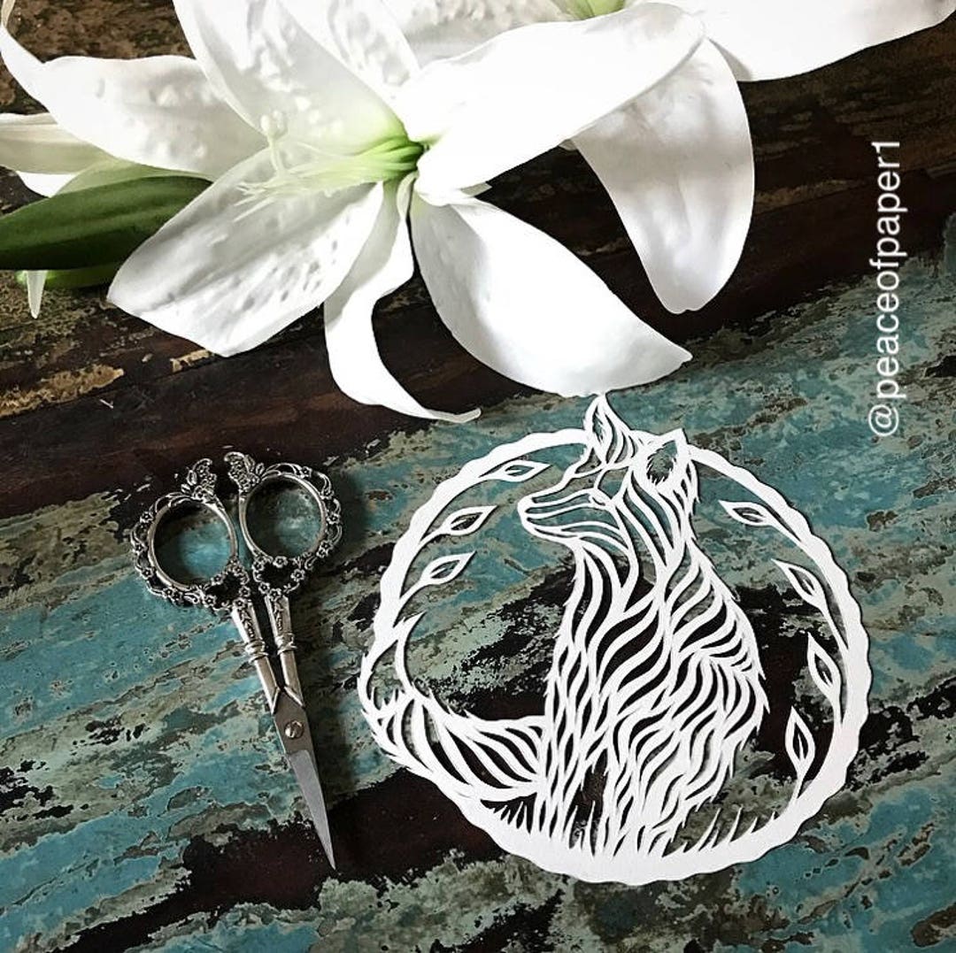 Fox Papercut Template - Etsy