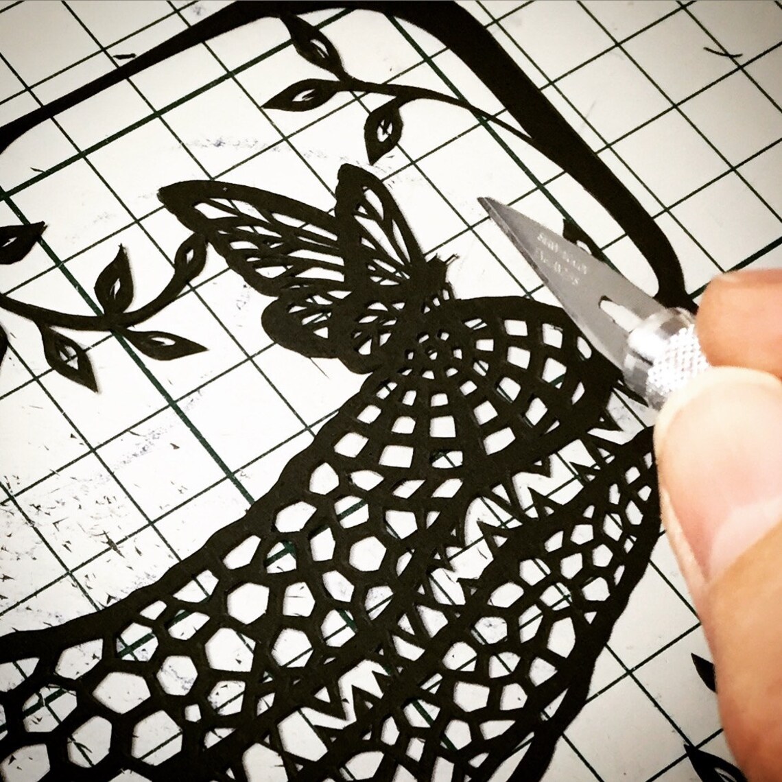 Papercut Crocodile and Butterfly - Beautifully Handmade From Black ...