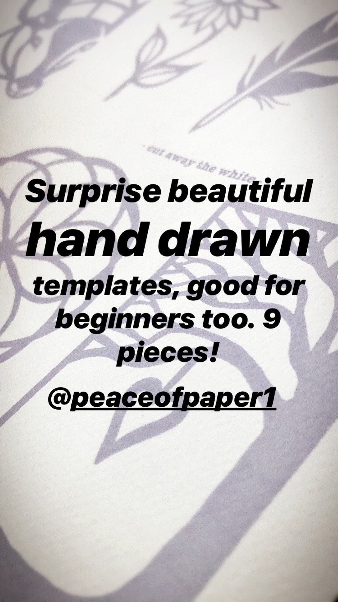 Surprise Beautiful Papercut Templates, 9 Pieces - Etsy