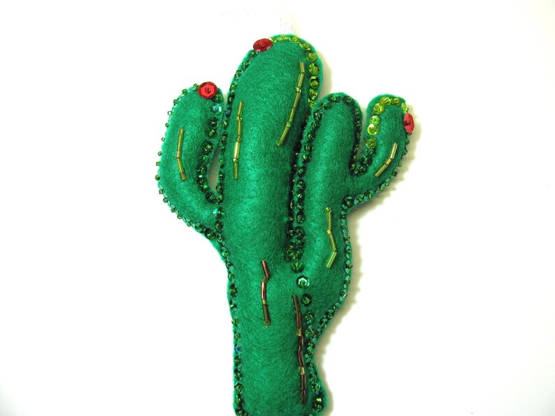 Cactus Felt Ornament - Christmas Ornament - Holiday Decor - Hanging ...