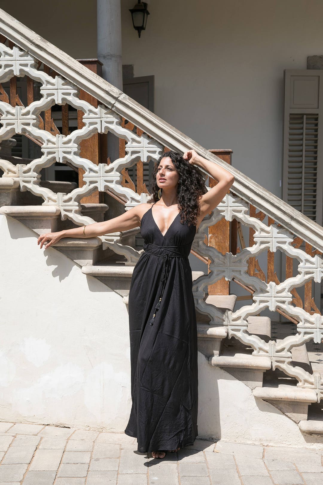 Royal Boho Maxi Dress/open Back Long Dress/loos Dress - Etsy