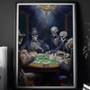 Skeletons Playing Poker Poster, Skeleton Wall Art, Skeleton Art Print ...