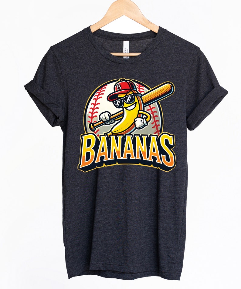 Let's Go Bananas Baseball Team Mascot Funny Banana Gameday T-shirt - Etsy