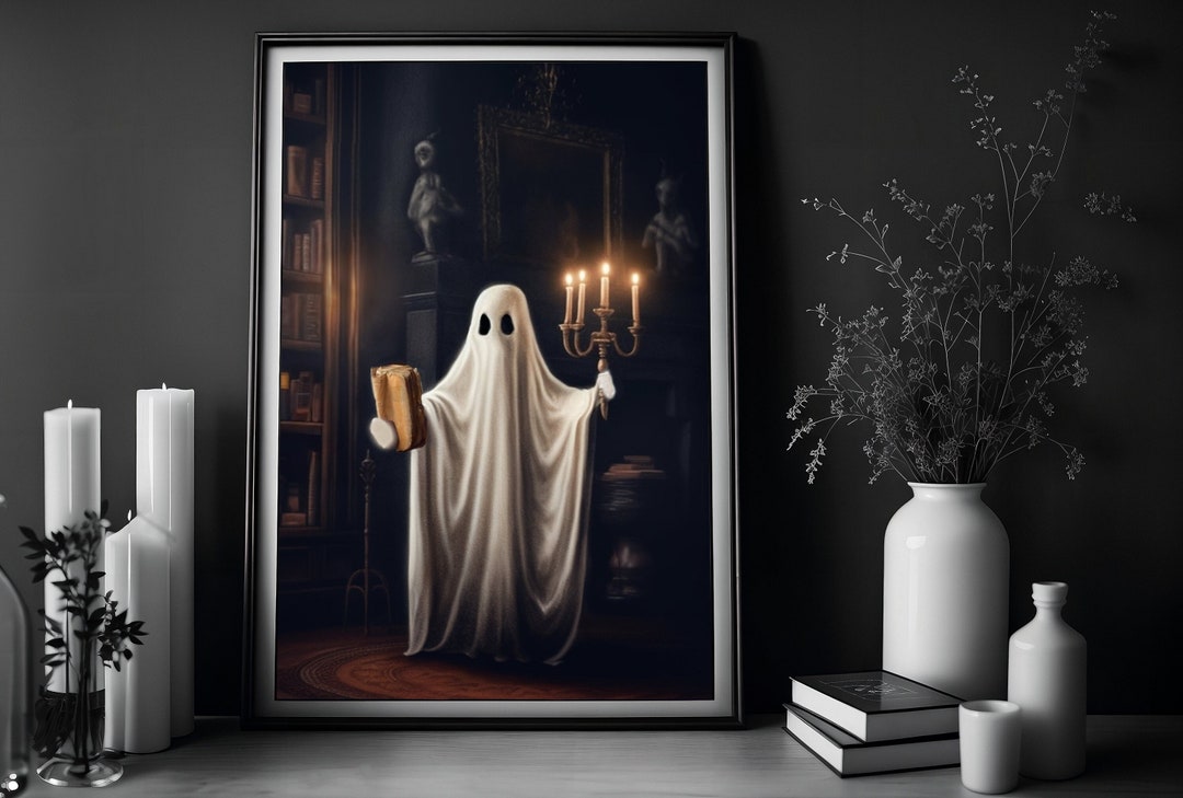 Spooky Ghost Poster, Ghost Wall Art, Ghost Home Décor, Scary Ghost ...