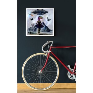 T-rex Ballerina & UFO Printable Art, Trex Art Print, T-rex Digital Art ...