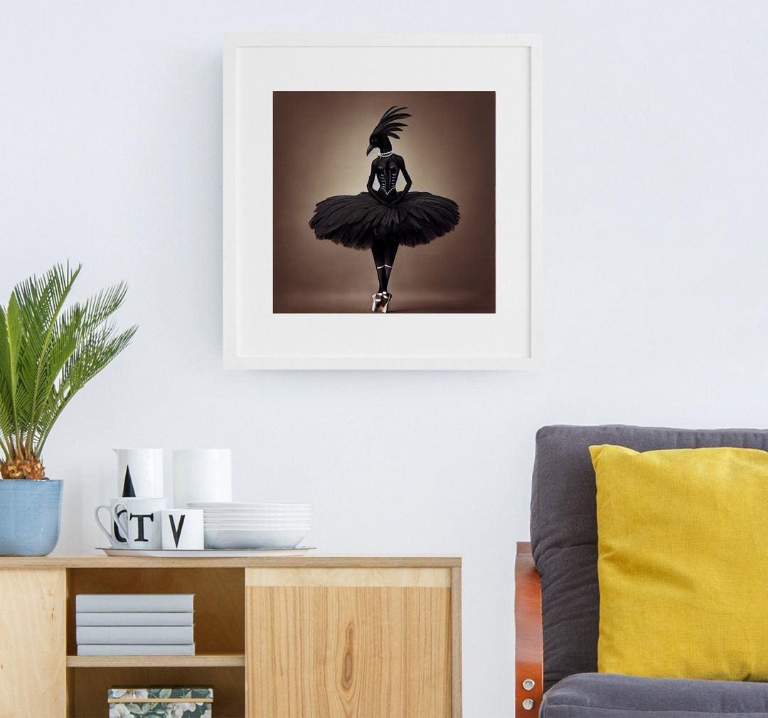 Harpy Eagle Ballerina Digital Art Print, Ballet Dancer, Ballerina ...