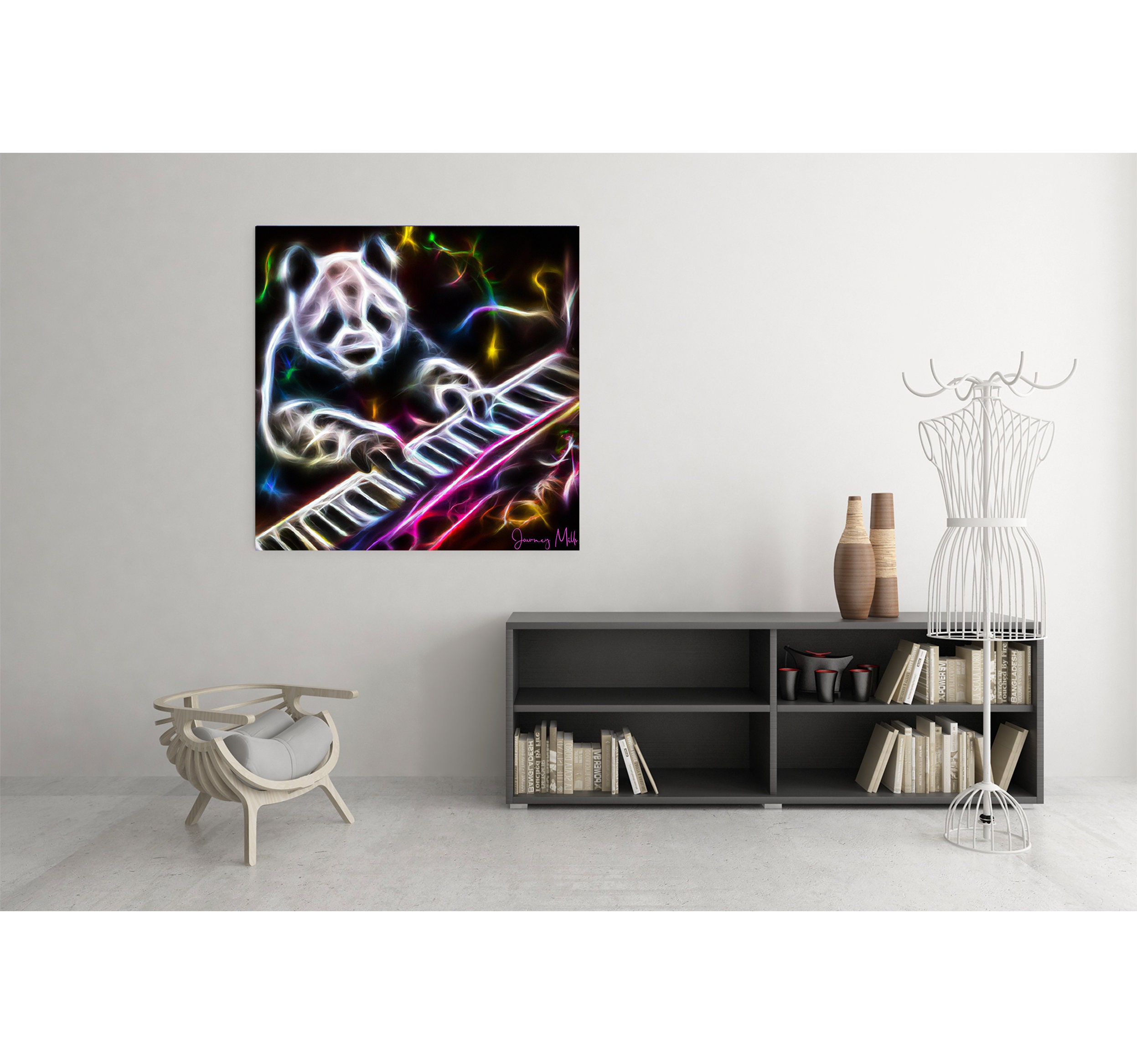 Panda Playing Piano Printable Wall Art Downloadable Panda Art - Etsy