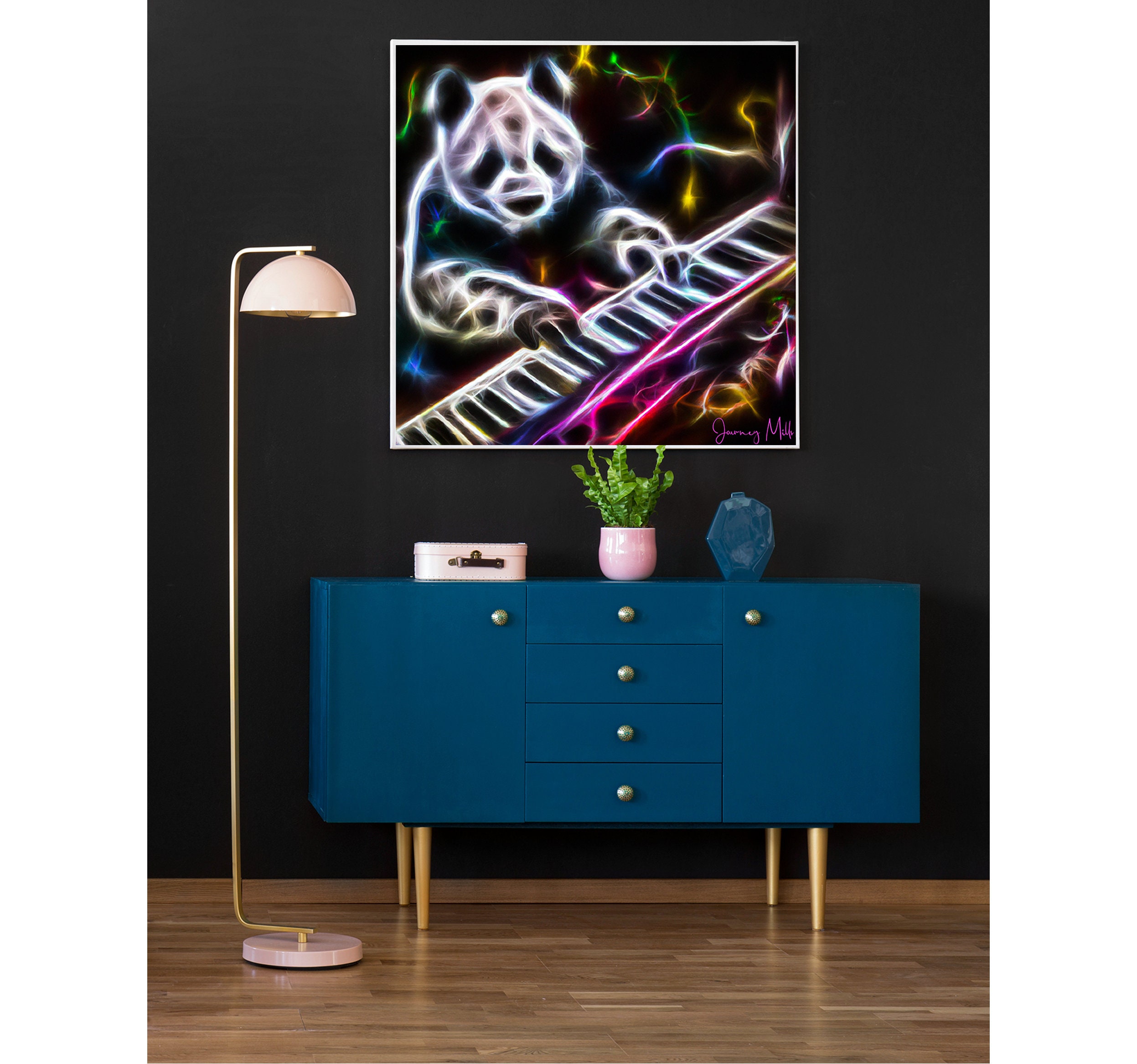 Panda Playing Piano Printable Wall Art Downloadable Panda Art - Etsy