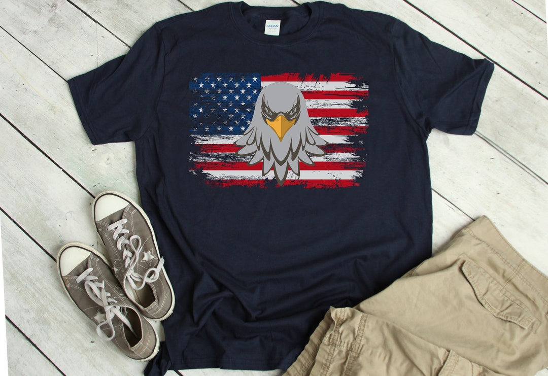 American Flag Eagle Shirt, USA Flag, Patriotism, Military Veteran Gift ...