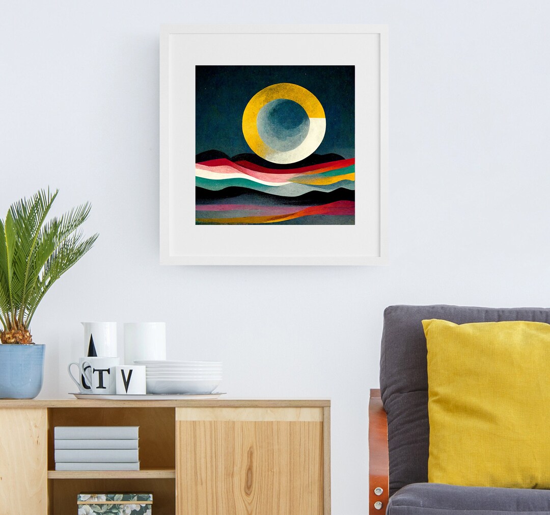 Abstract Moonscape Digital Print, Abstract Moon Art, Printable Wall Art ...