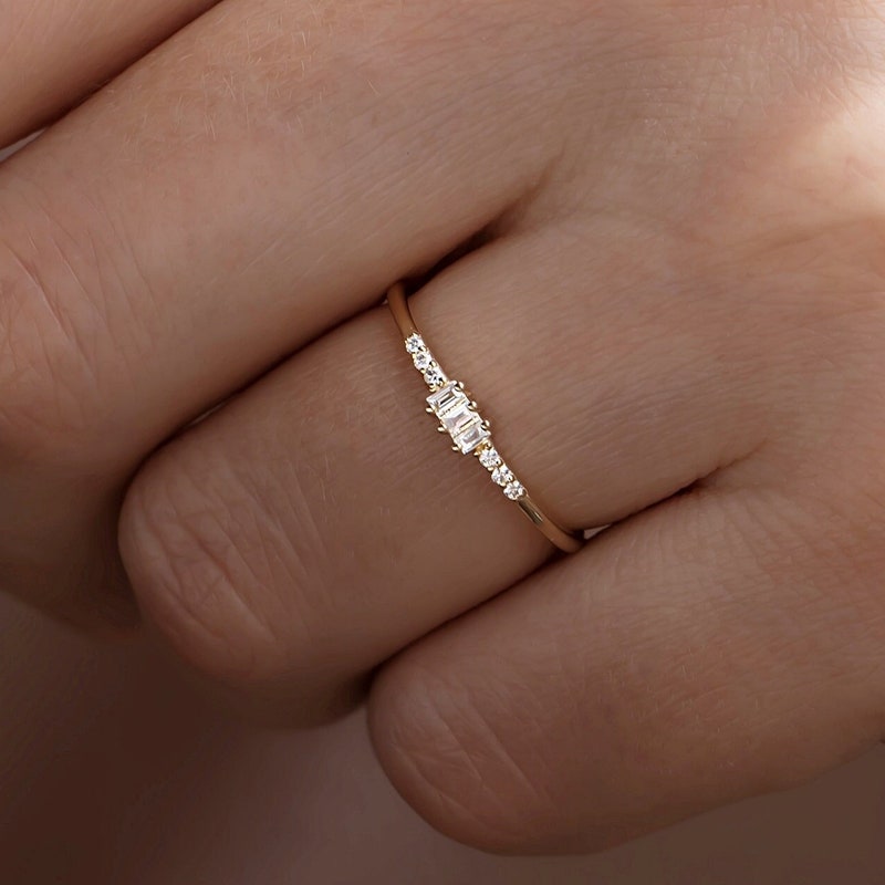 Simple Diamond Ring - Etsy