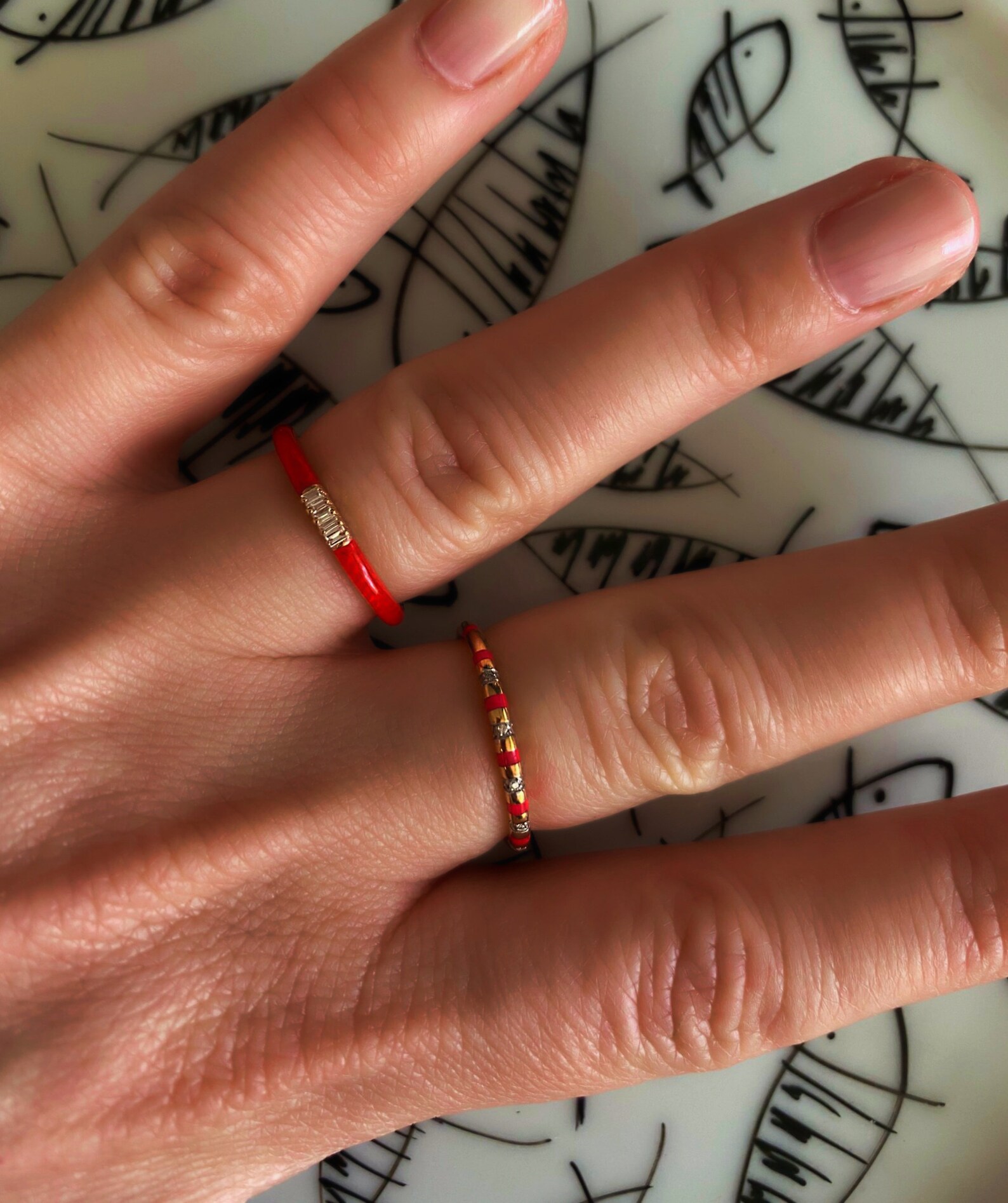 Diamond Enamel Eternity Band Colorful Enamel Ring 14k Gold - Etsy