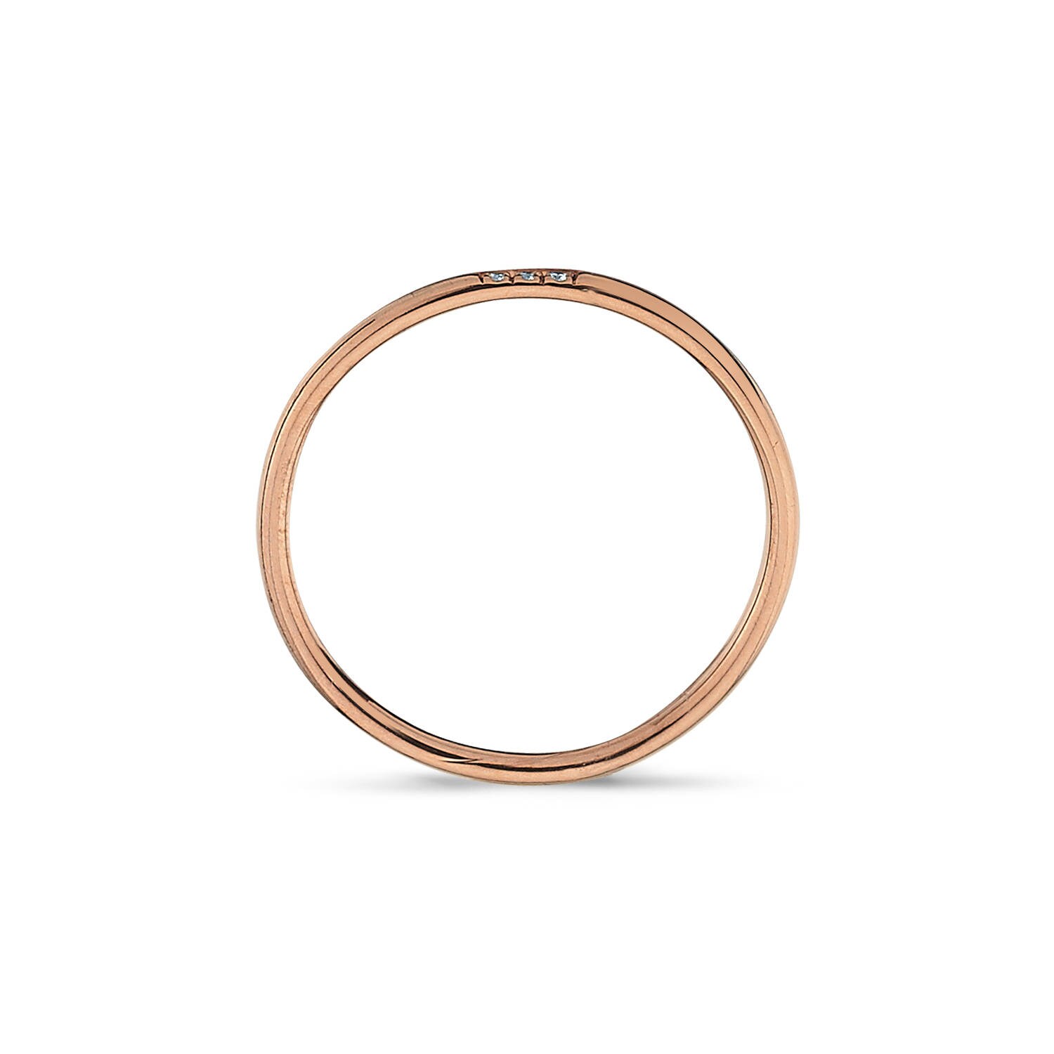 Minimalist Diamond Ring Tiny Solid Gold Diamond Band Thin | Etsy