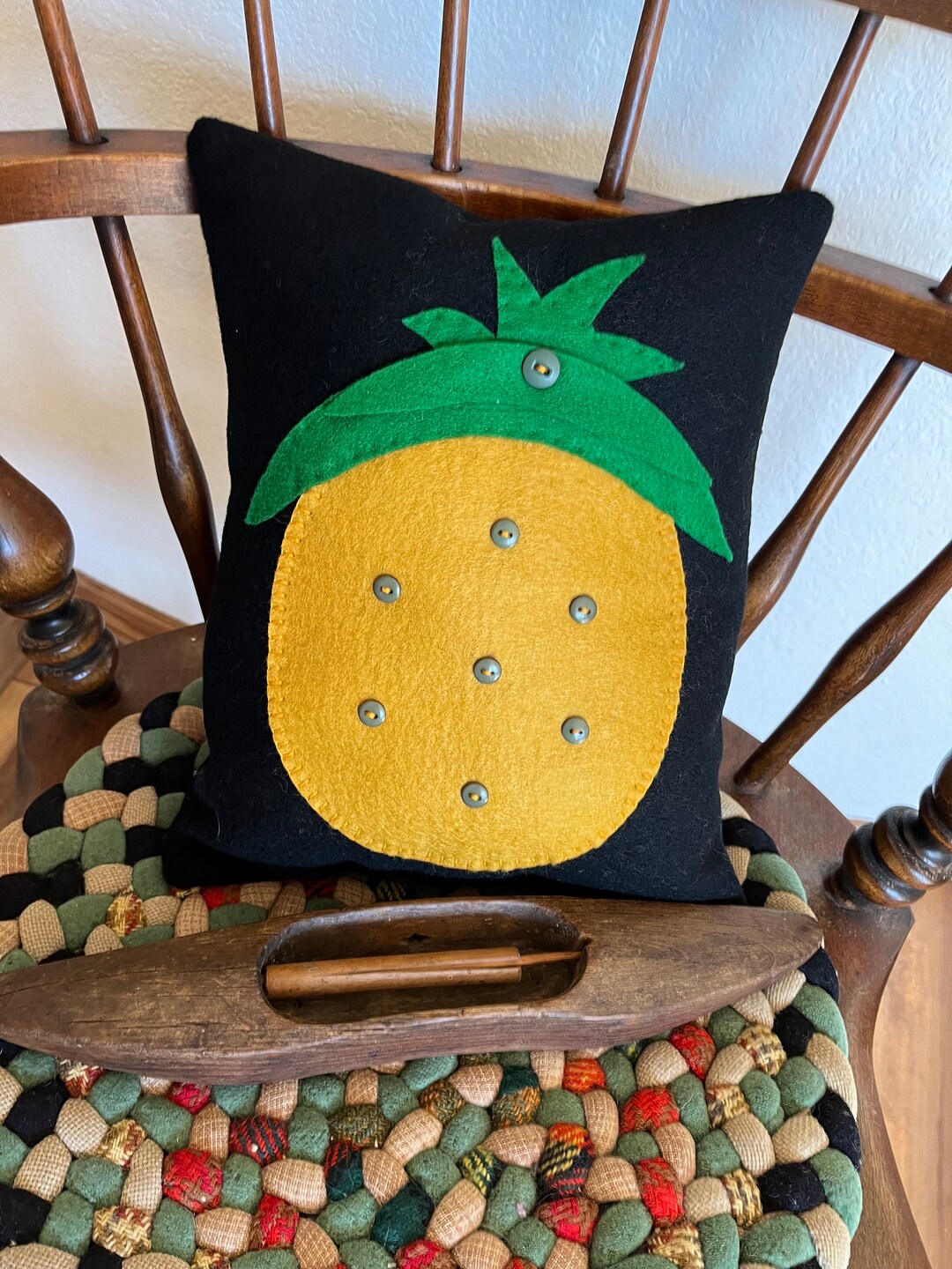 Primitive Pillow, Pineapple Pillow, Colonial Decor, Primitive Decor ...
