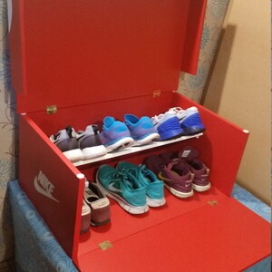 XL Trainer Shoe Storage Box, Giant Sneaker Box fits 6-8no Pairs of ...