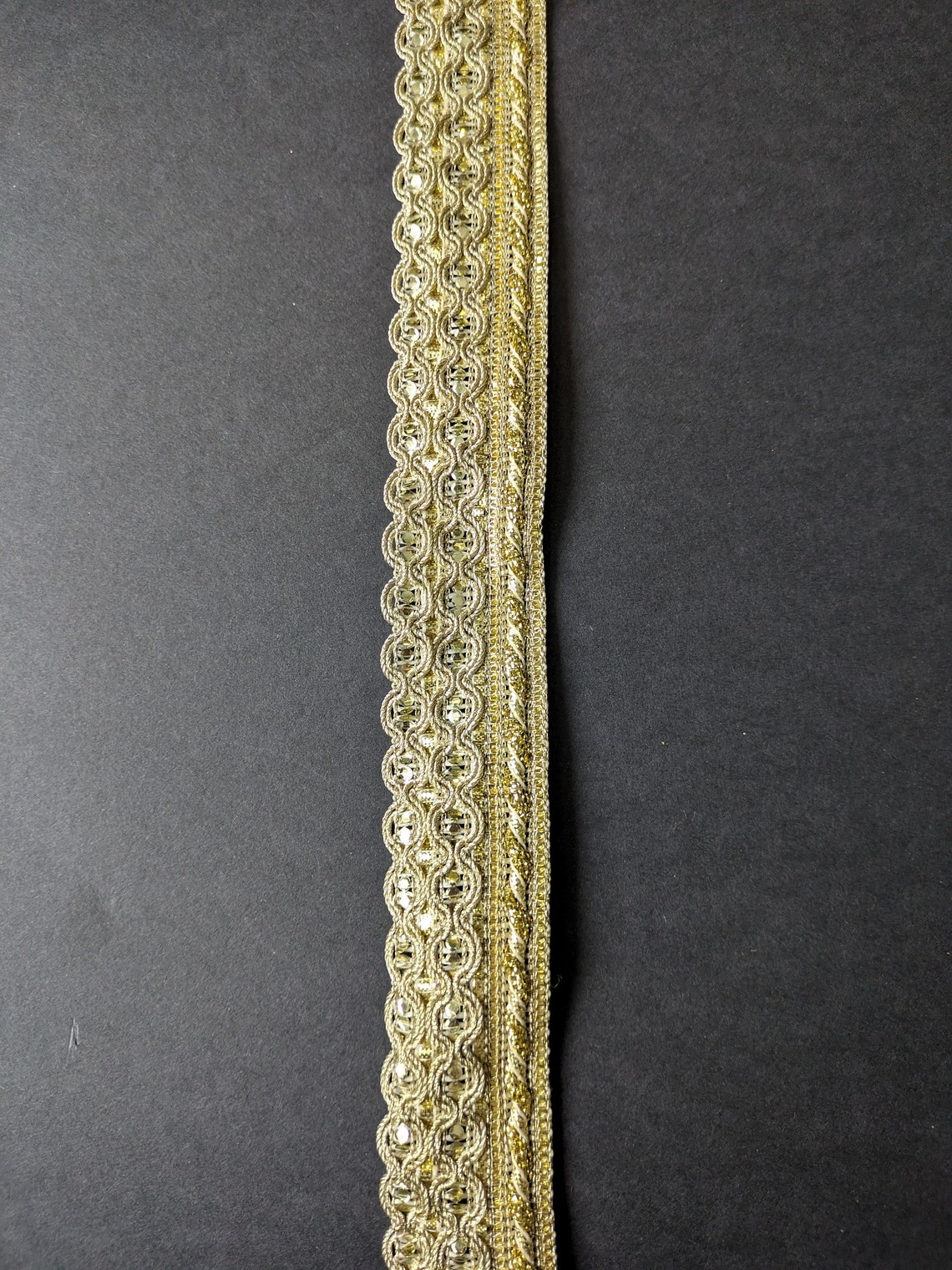 Gold Lace With Sequins, Gold Trim, Vintage Lace, Golden Lace ...