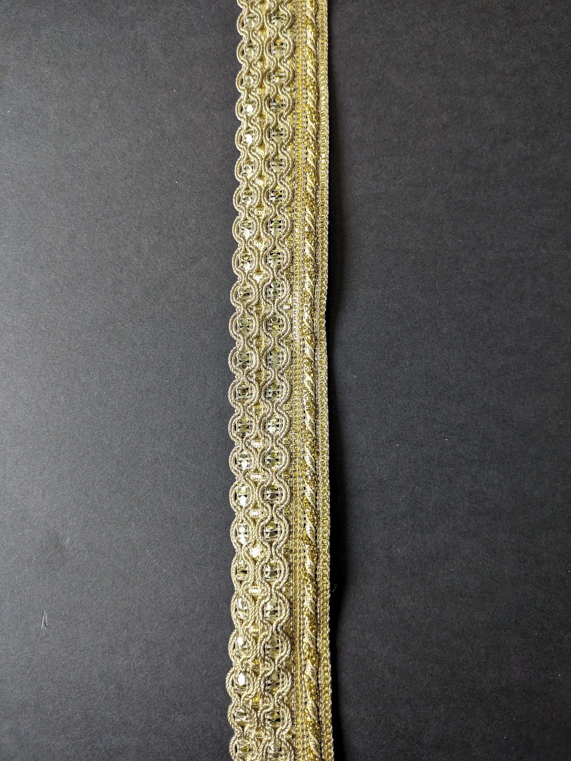 Gold Lace With Sequins, Gold Trim, Vintage Lace, Golden Lace ...