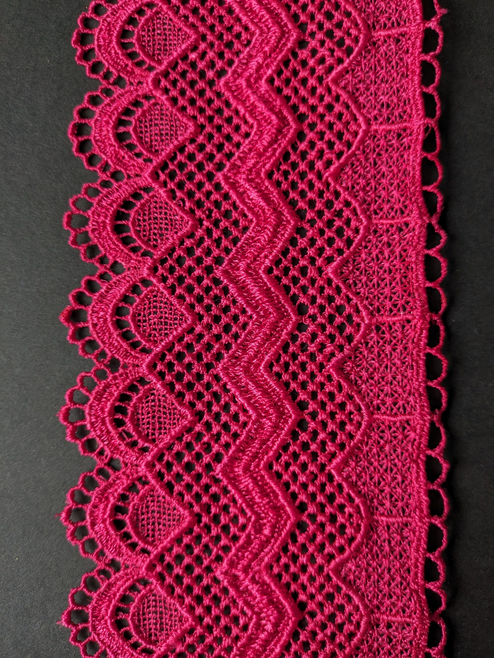 Pink Lace, Pink Trim, Vintage Lace, Embroidered Pink Lace, Ribbon ...