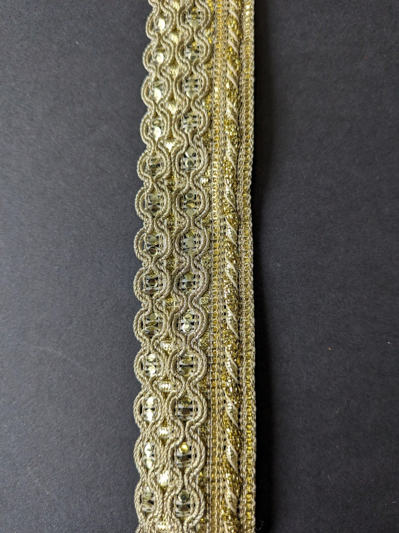 Gold Lace With Sequins, Gold Trim, Vintage Lace, Golden Lace ...