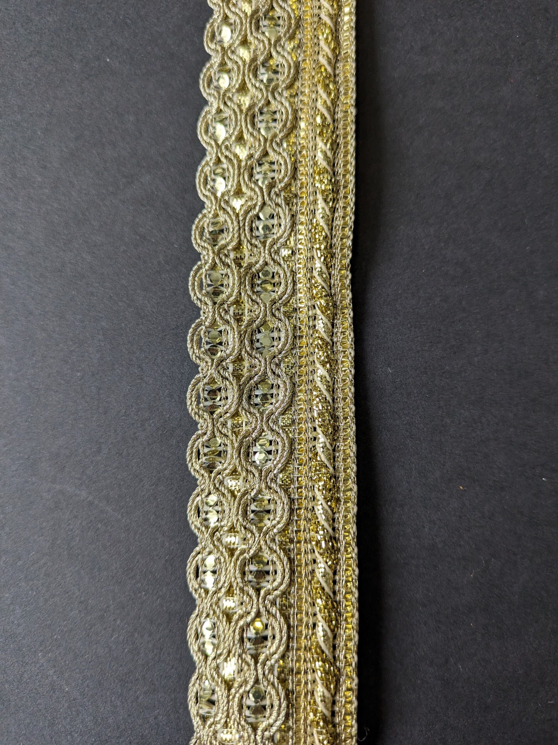 Gold Lace With Sequins, Gold Trim, Vintage Lace, Golden Lace ...